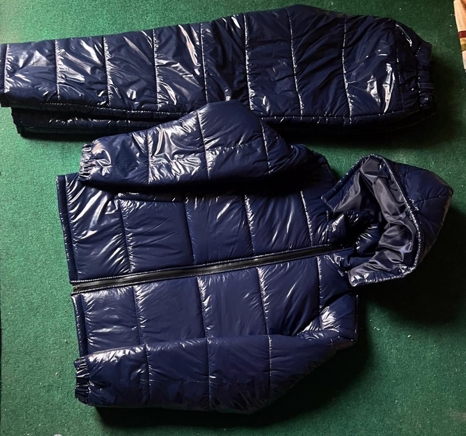 Men and Women Shiny Puffer Suit Set | Glossy Winter Jacket & Pants - Etsy