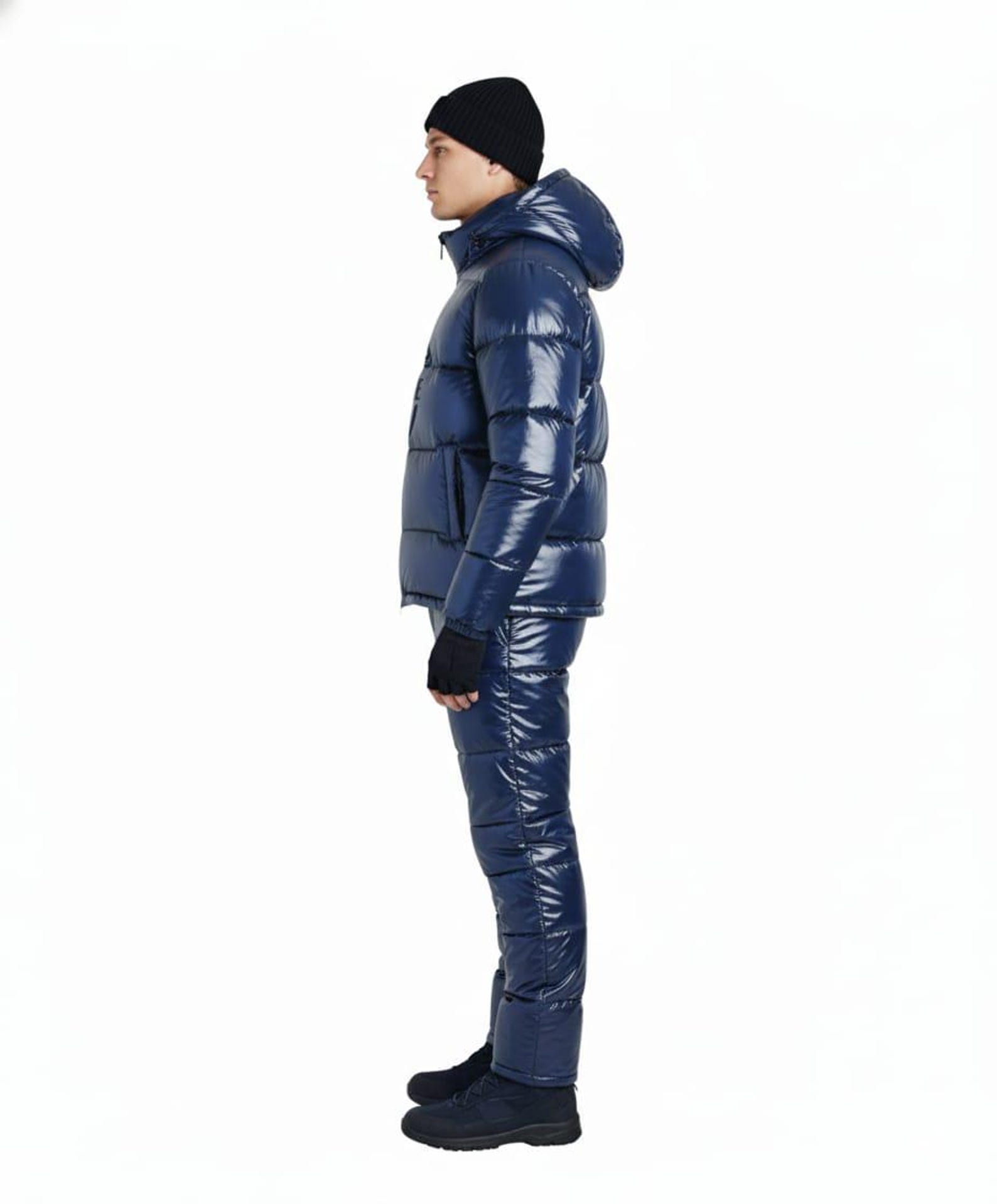 Men and Women Shiny Puffer Suit Set | Glossy Winter Jacket & Pants - Etsy