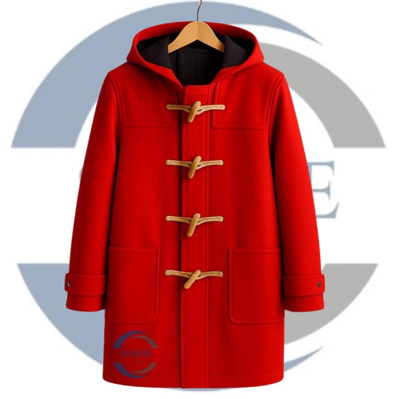 Red Duffle Coat Wool - Etsy