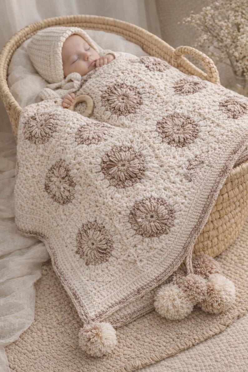 Organic Baby Blanket – Hand Knitted Merino and Cotton, Newborn ...