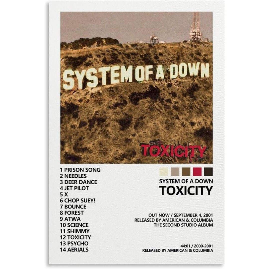 System of A Down Poster Toxicity Album Cover Poster Home Decor Hanging ...