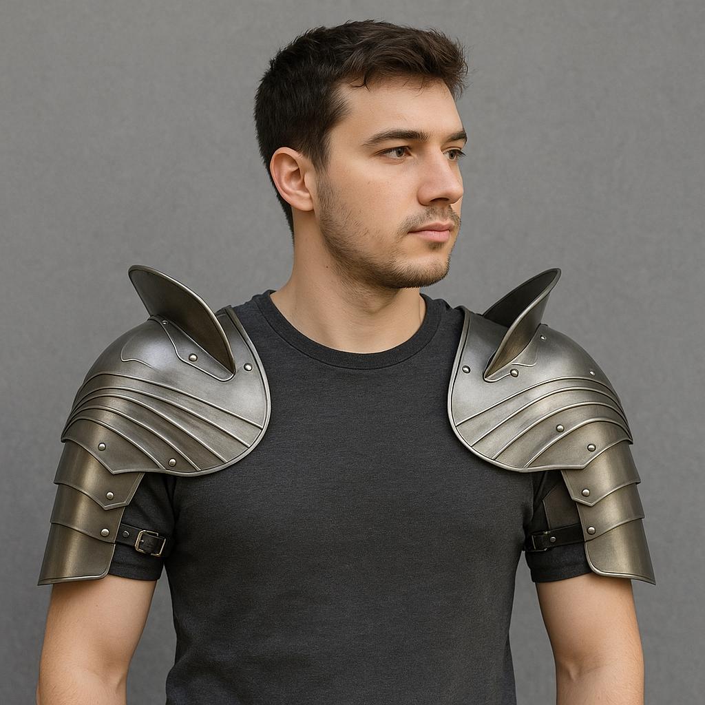 Medieval Steel Shoulder Pauldrons Armor | LARP, Cosplay & Renaissance ...