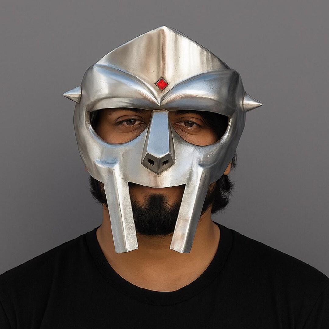 MF DOOM Mask Mad-villain Steel Face Armor Medieval Hand-forged Mask - Etsy