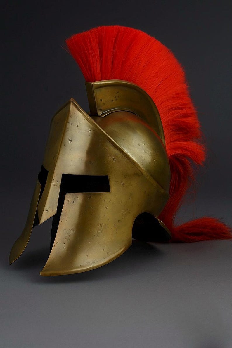 Spartan Warrior King Leonidas Helmet - Perfect for Cosplay or Display ...