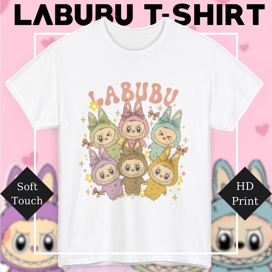 Limited Labubu Shirt | Cute Cartoon Dolls Graphic Tee | Custom Labubu ...