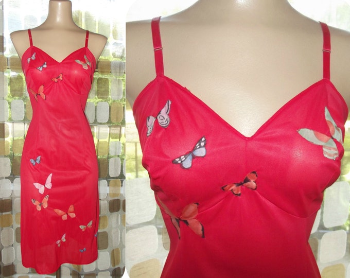Vintage 60s Full Slip 1960s Red Full Slip Vanity Fair - Etsy