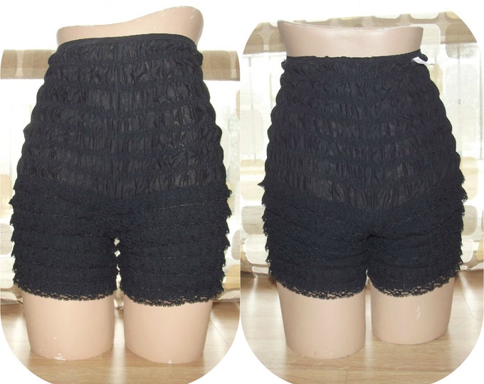 Vintage 70s Lace Rumba Ruffle Petti Pants SWING Panties M High Waist ...