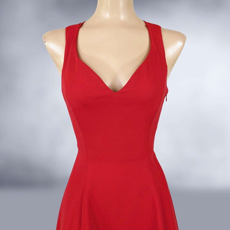 VINTAGE 80s Red Cage Back Mini Dress | St Gillian Valentine Party Look ...