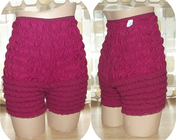 Vintage 70s Lace Rumba Ruffle Petti Pants SWING Panties L High Waist ...