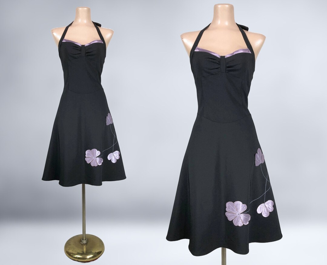 VINTAGE 00s Y2K Pin-up Halter Dress by Rampage Sz 9 NWT 1990s 2000s ...