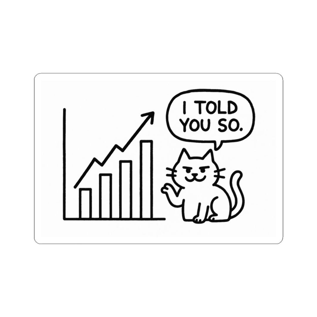 Funny Cat Graph Kiss-cut Stickers | Cute Laptop Decals | Whimsical Cat ...