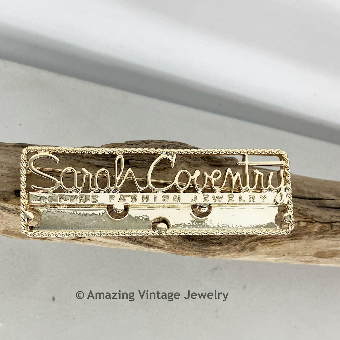 Sarah Coventry Manger's Name Tag Pin Vintage Sarah Coventry Name Tag ...