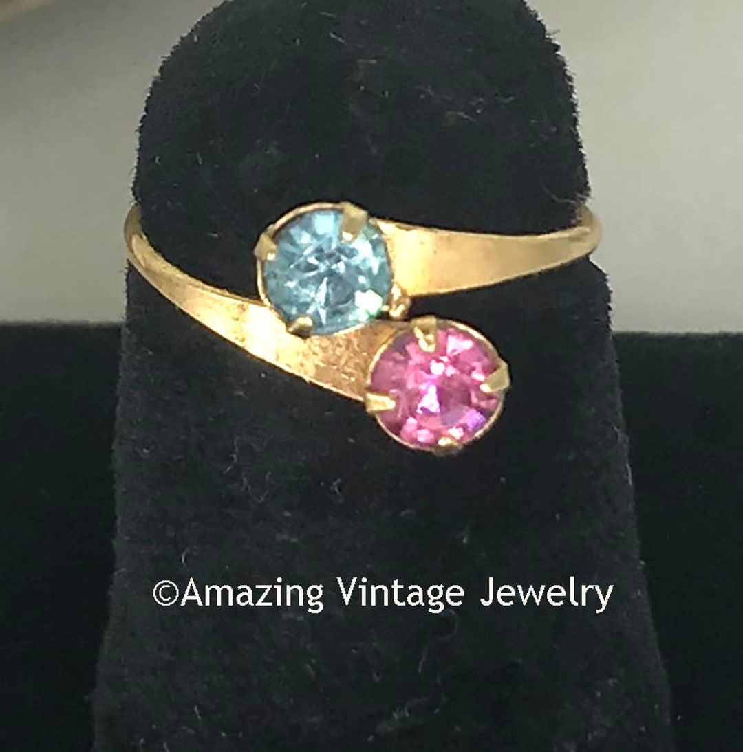 Sarah Coventry PINKIE Ring From 1973 * Sarah Coventry Pink and Blue ...