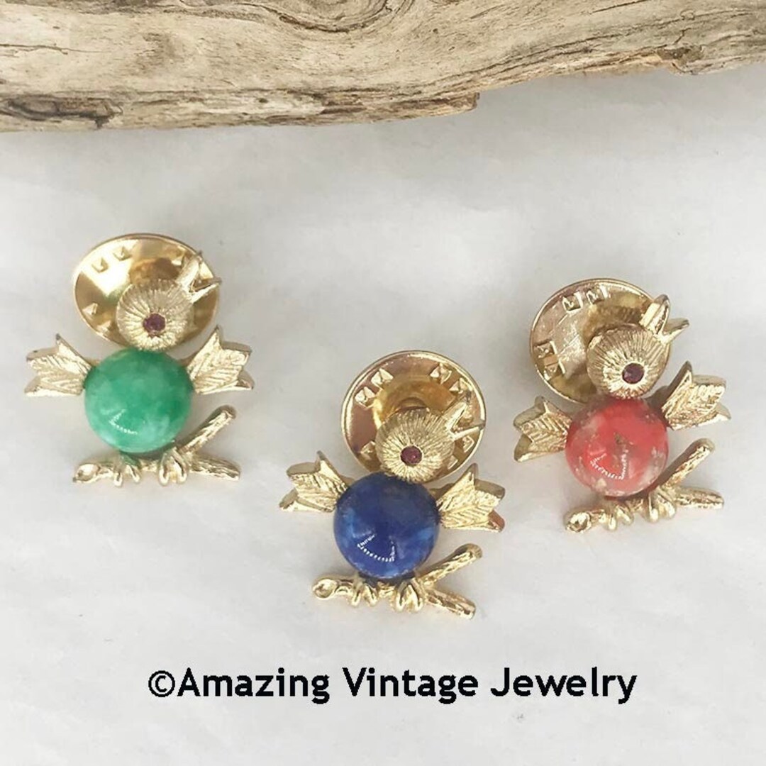 TIC TAC TOE Sarah Coventry Bird Pin Set Vintage Sarah Bird - Etsy
