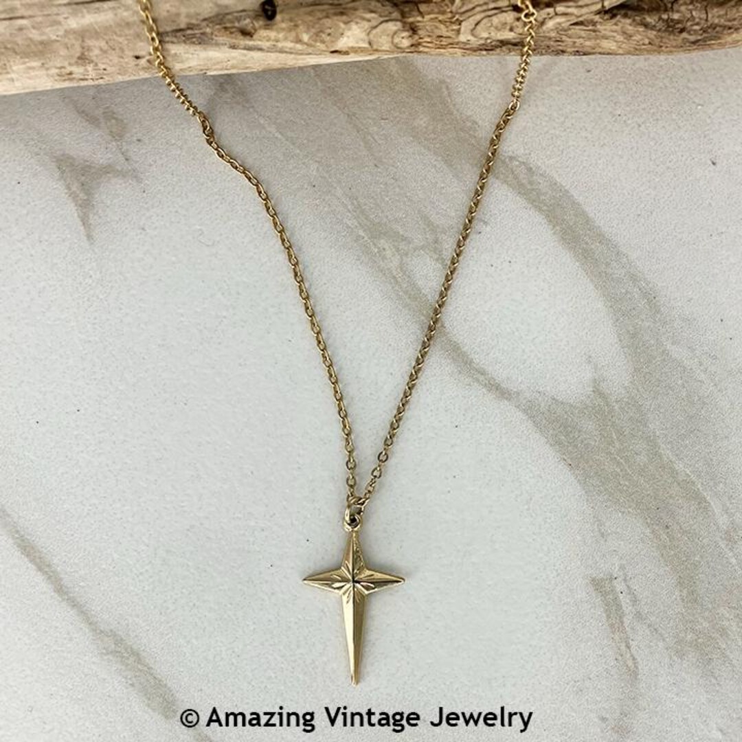 Sarah Coventry FAITH CROSS Necklace From 1966 Sarah Coventry Gold Cross ...