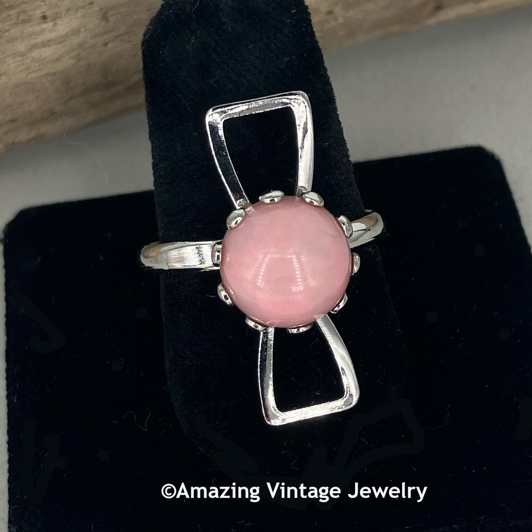 Emmons ANGEL BOW Ring From 1974 Vintage Emmons Ring Emmons Pink Ring ...