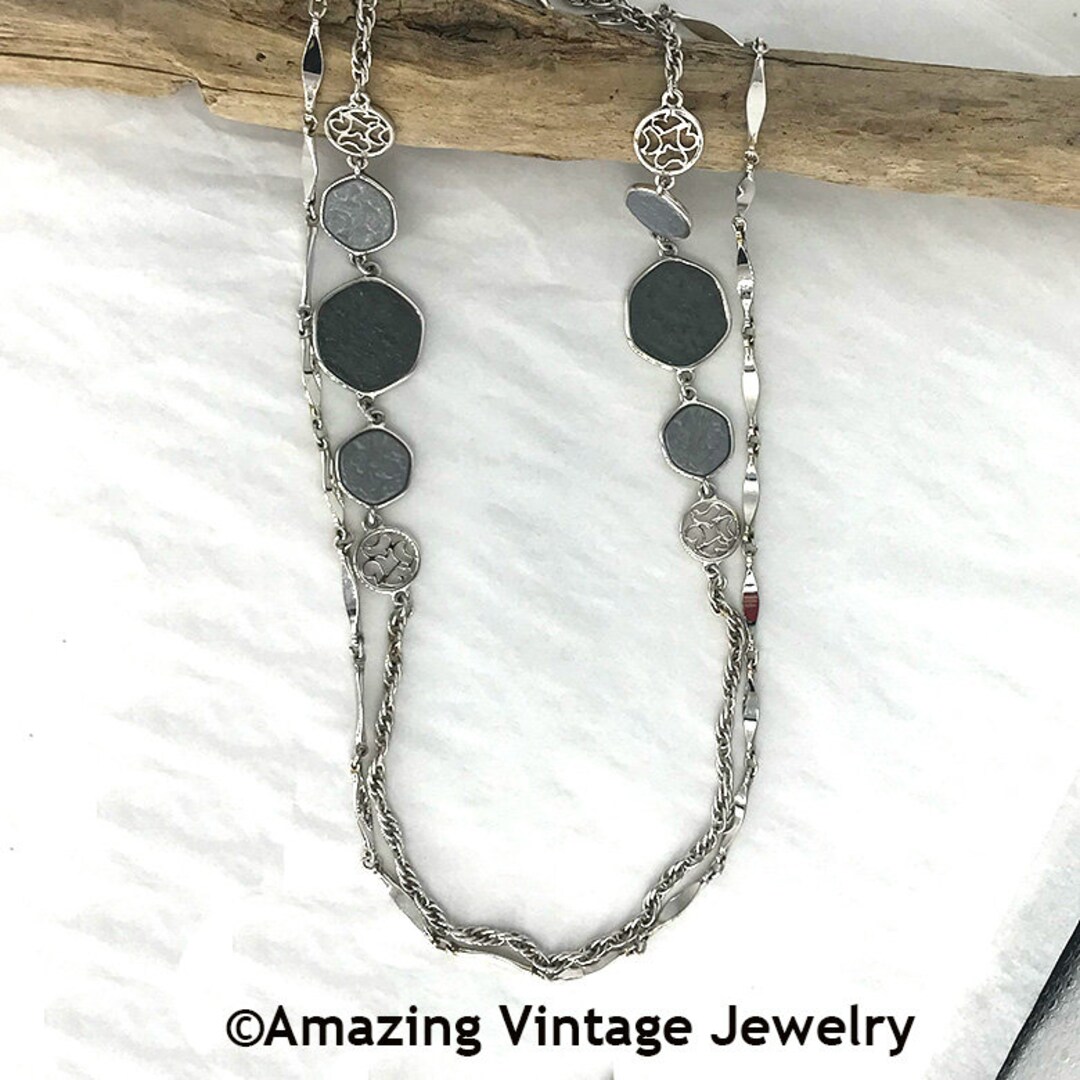 Sarah Coventry SILVERY TASTE of HONEY Necklace Set From 1978 * Sarah ...