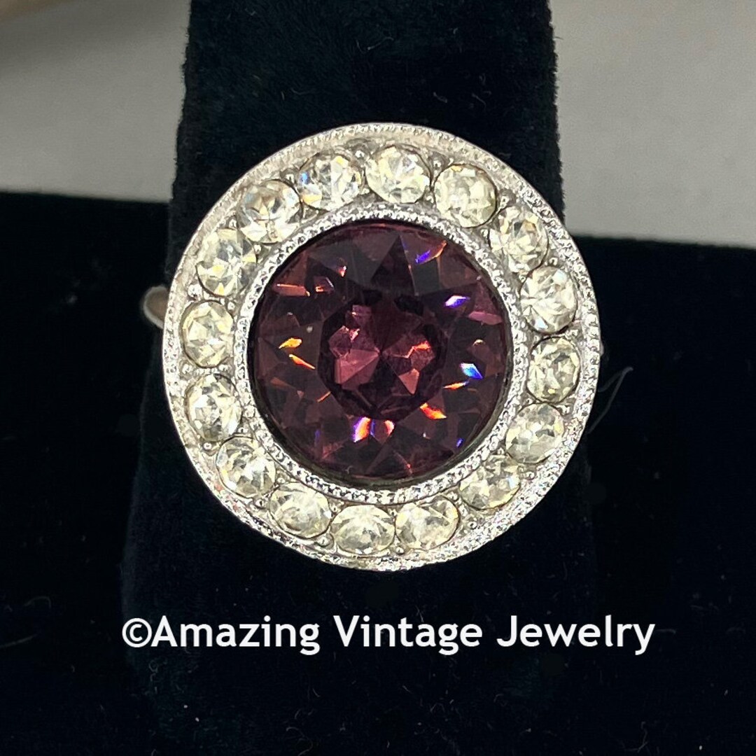 Sarah Coventry ROYAL VELVET Ring From 1972 * Sarah Coventry Purple ...