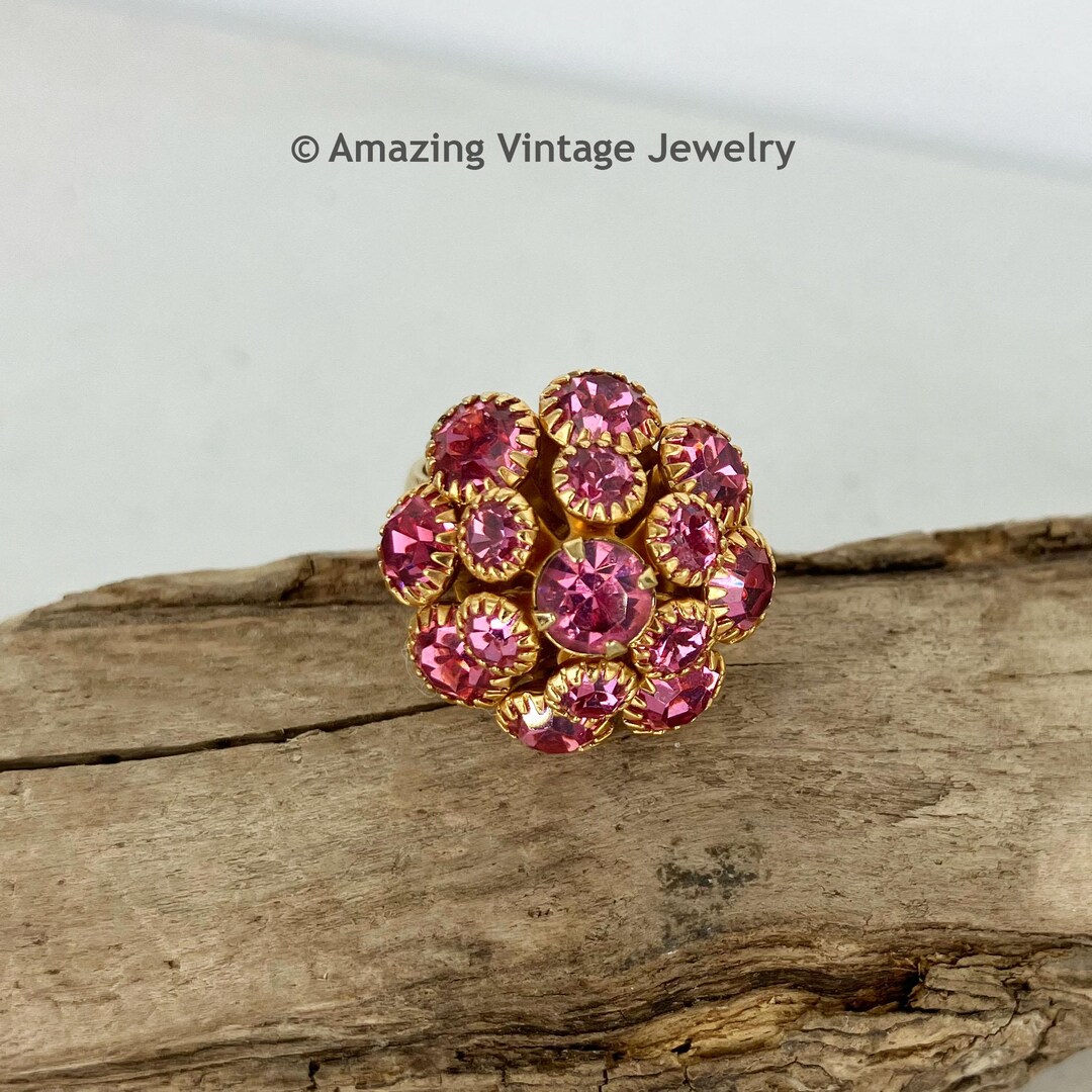 Sarah Coventry PINK CHAMPAGNE Ring From 1974 Vintage Sarah Coventry ...