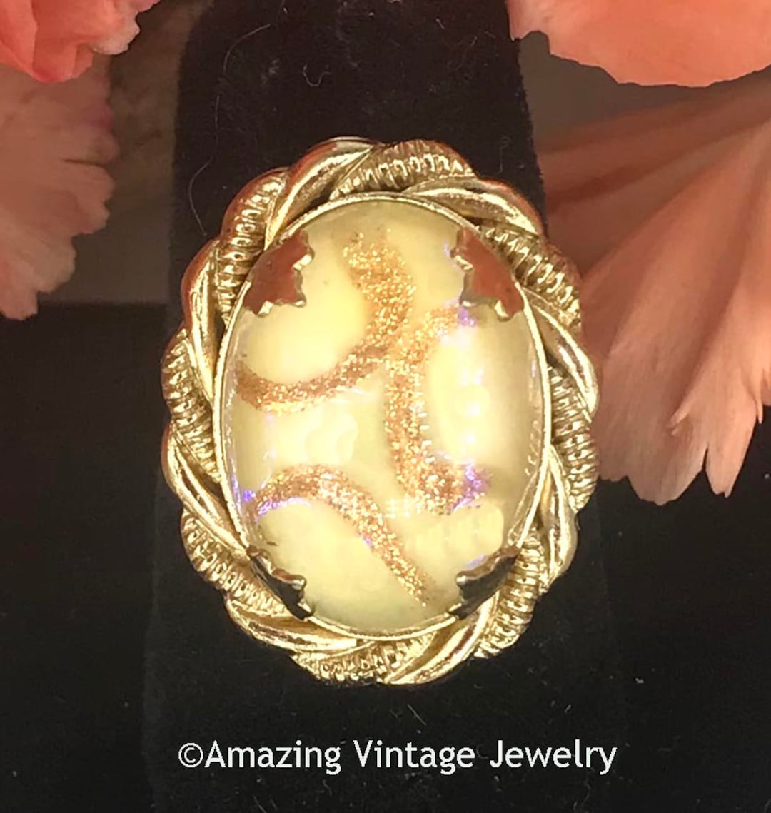 Sarah Coventry GOLDEN MIST Ring From 1957 Unmarked Vintage Sarah ...
