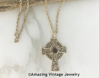 Vintage Sarah Coventry Cross Crucifix Pendant Necklace 1975 Limited ...