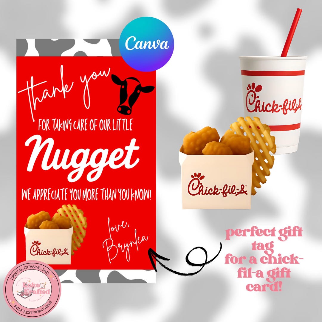Chick Fil A Gift Card, Teacher Appreciation, Teacher Gift Ideas ...