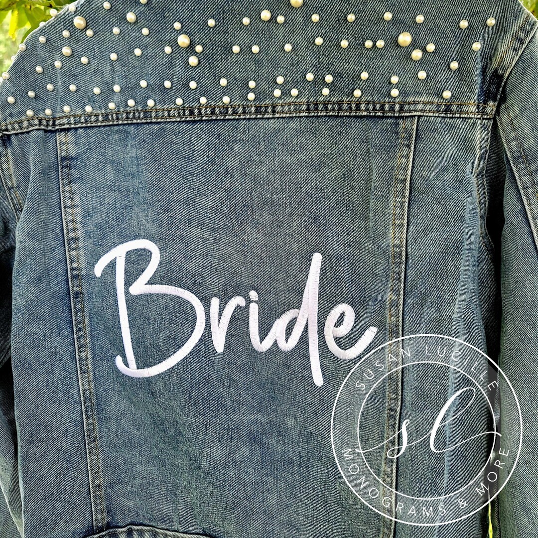 Embroidered Bride Denim Jacket, Bride Jean Jacket, Future Mrs Jacket ...
