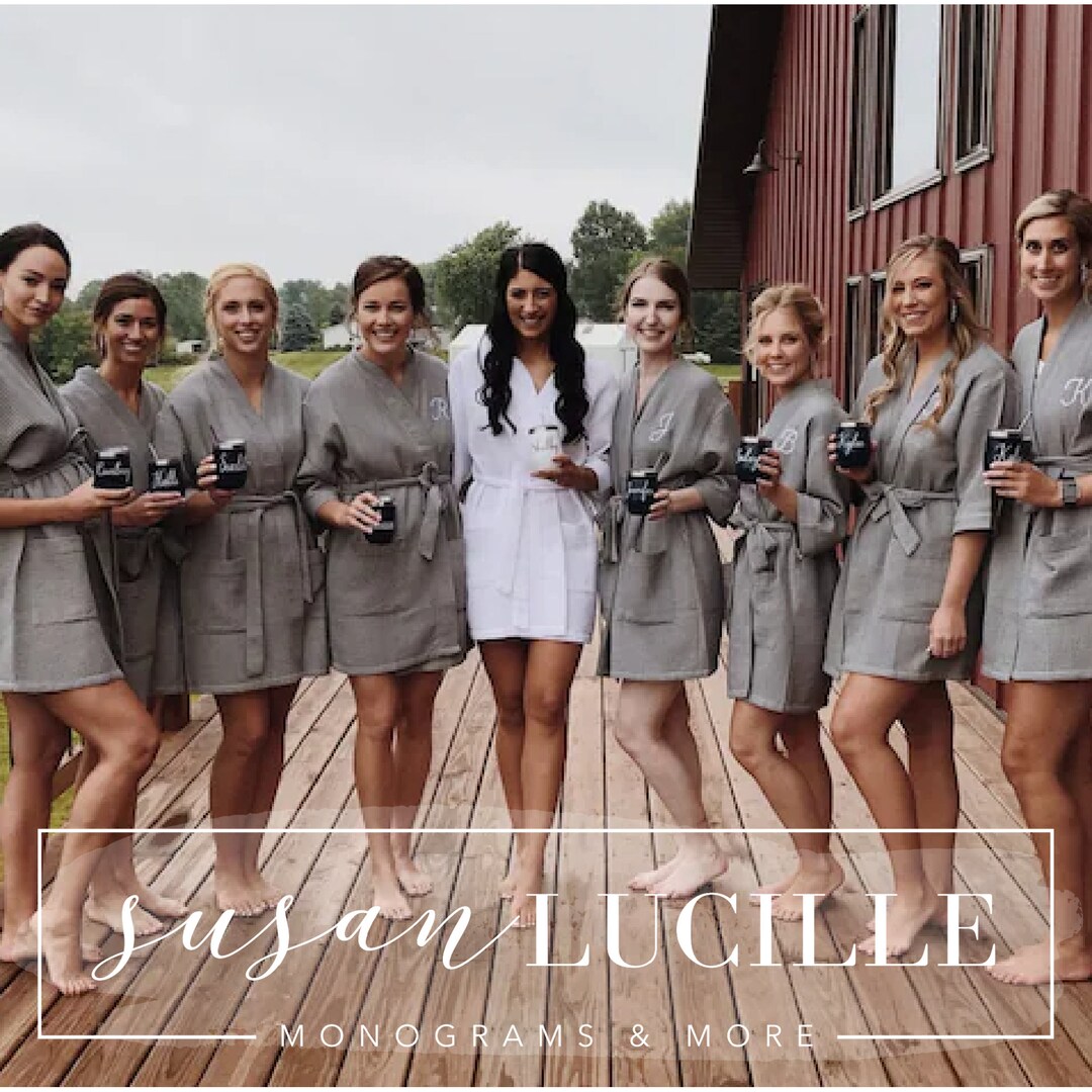 Women's Monogrammed Waffle Robe, 14 Colors to Choose From, Personalized ...