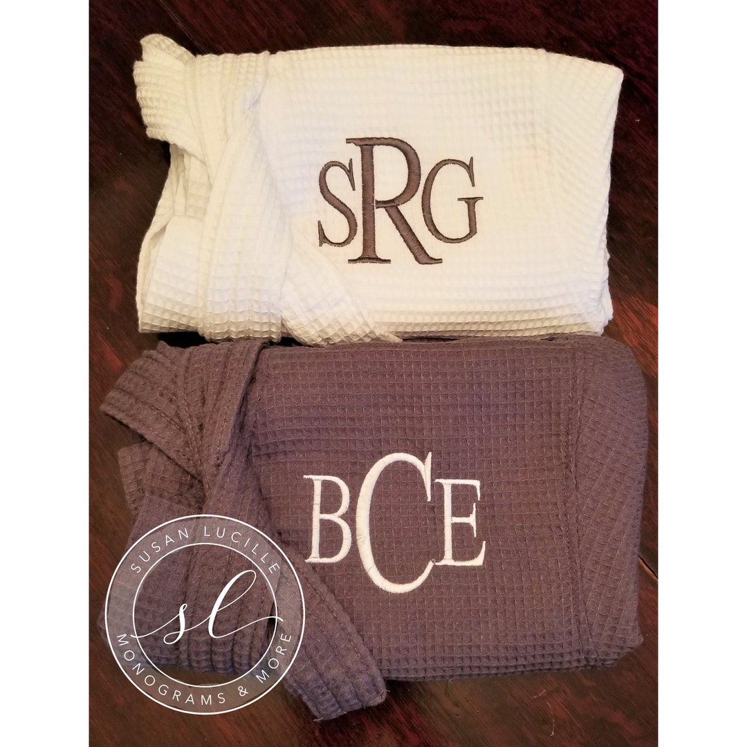 Women's Monogrammed Waffle Robe, 14 Colors to Choose From, Personalized ...