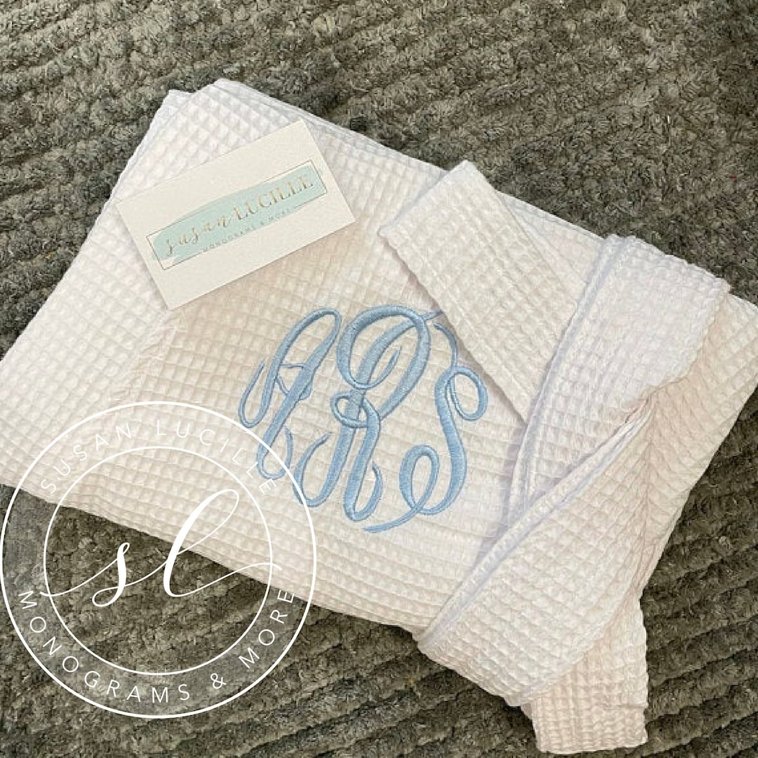 Women's Monogrammed Waffle Robe, 15 Colors to Choose From, Personalized ...