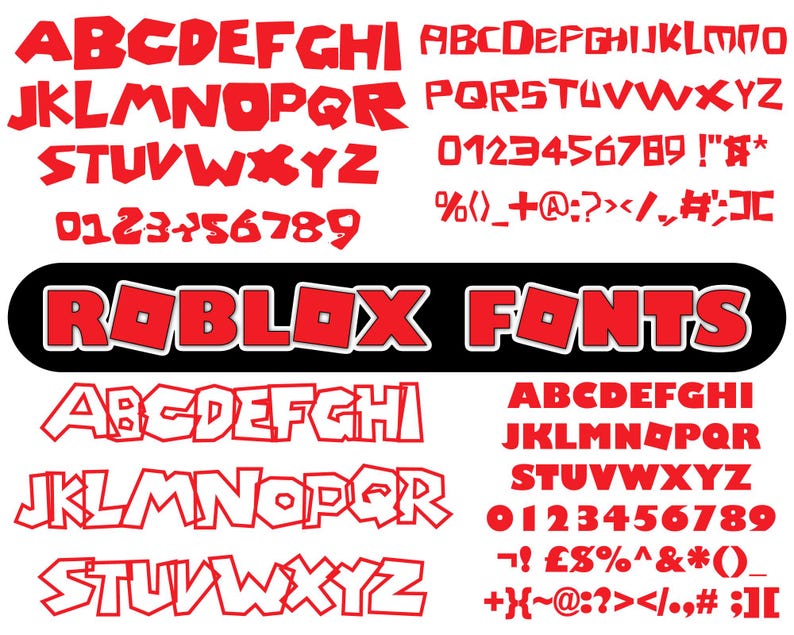 Roblox SVG Font Bundle: Cricut-ready Graphics (digital Download) - Etsy