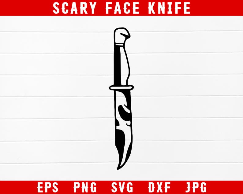 Scary Face Knife SVG: Ghostface Scream Cut File (digital Download) - Etsy