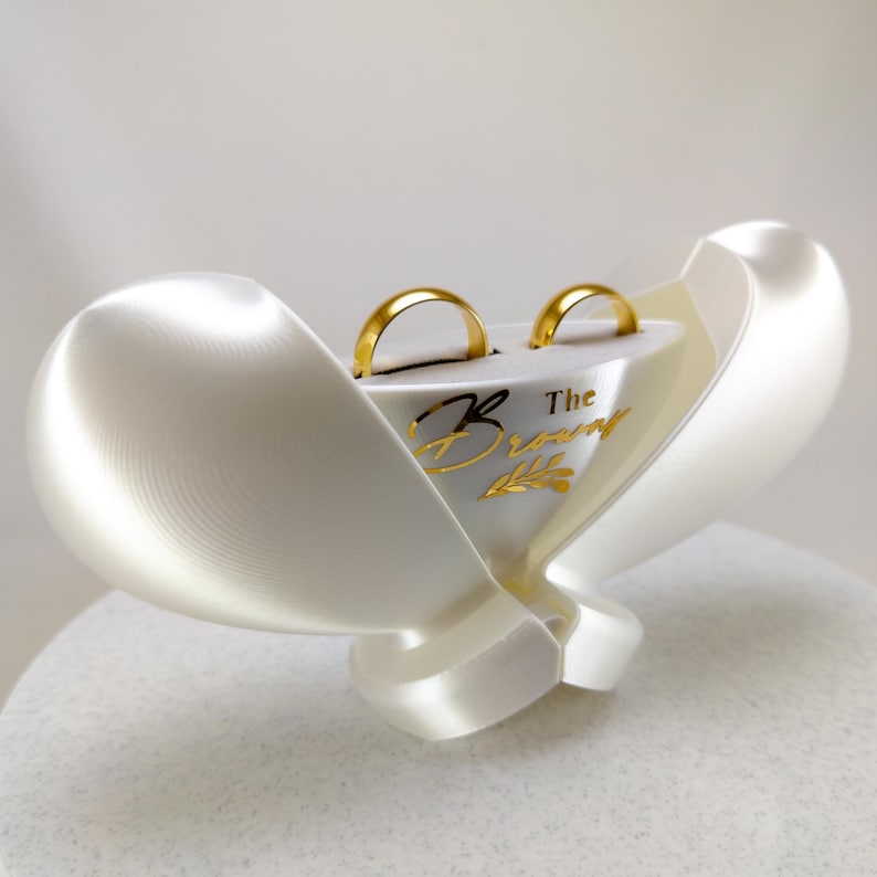 Personalized Heart Ring Box: Romantic Multi-slot Wedding Ring Holder ...