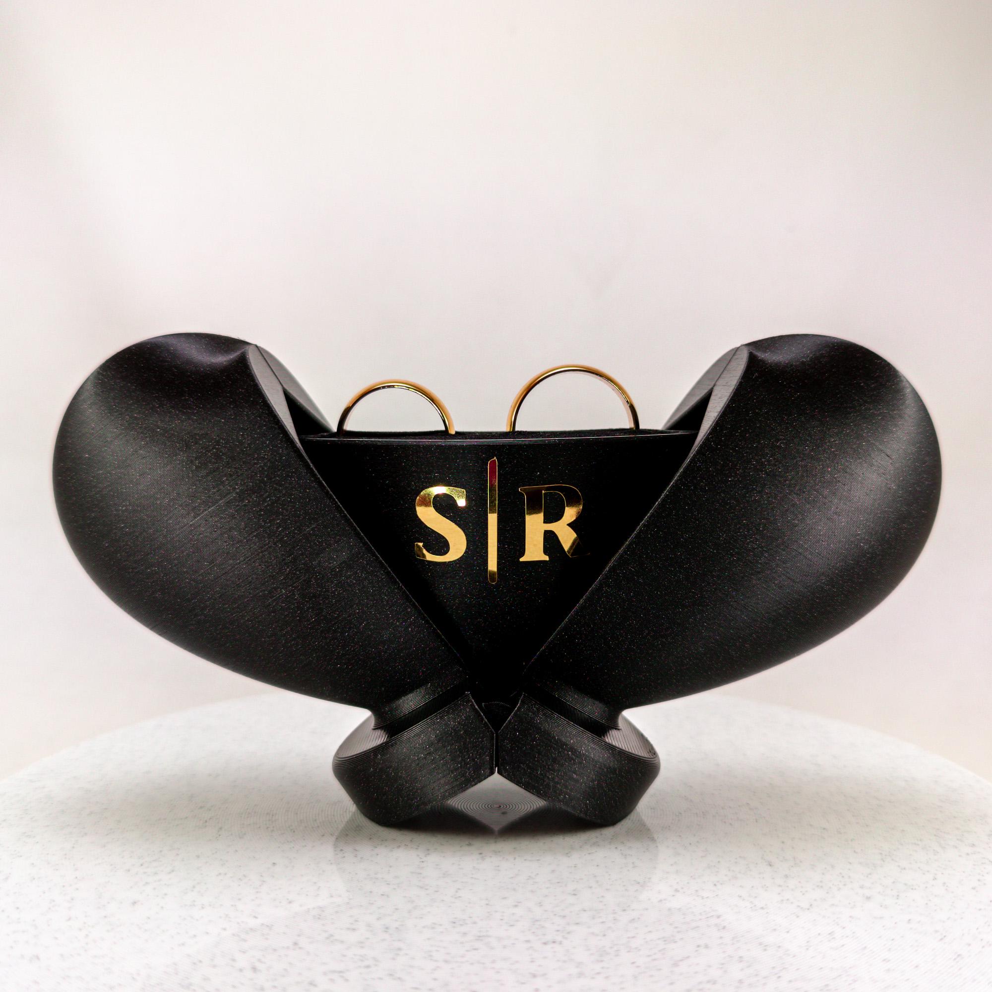Personalized Heart Ring Box: Romantic Multi-slot Wedding Ring Holder ...