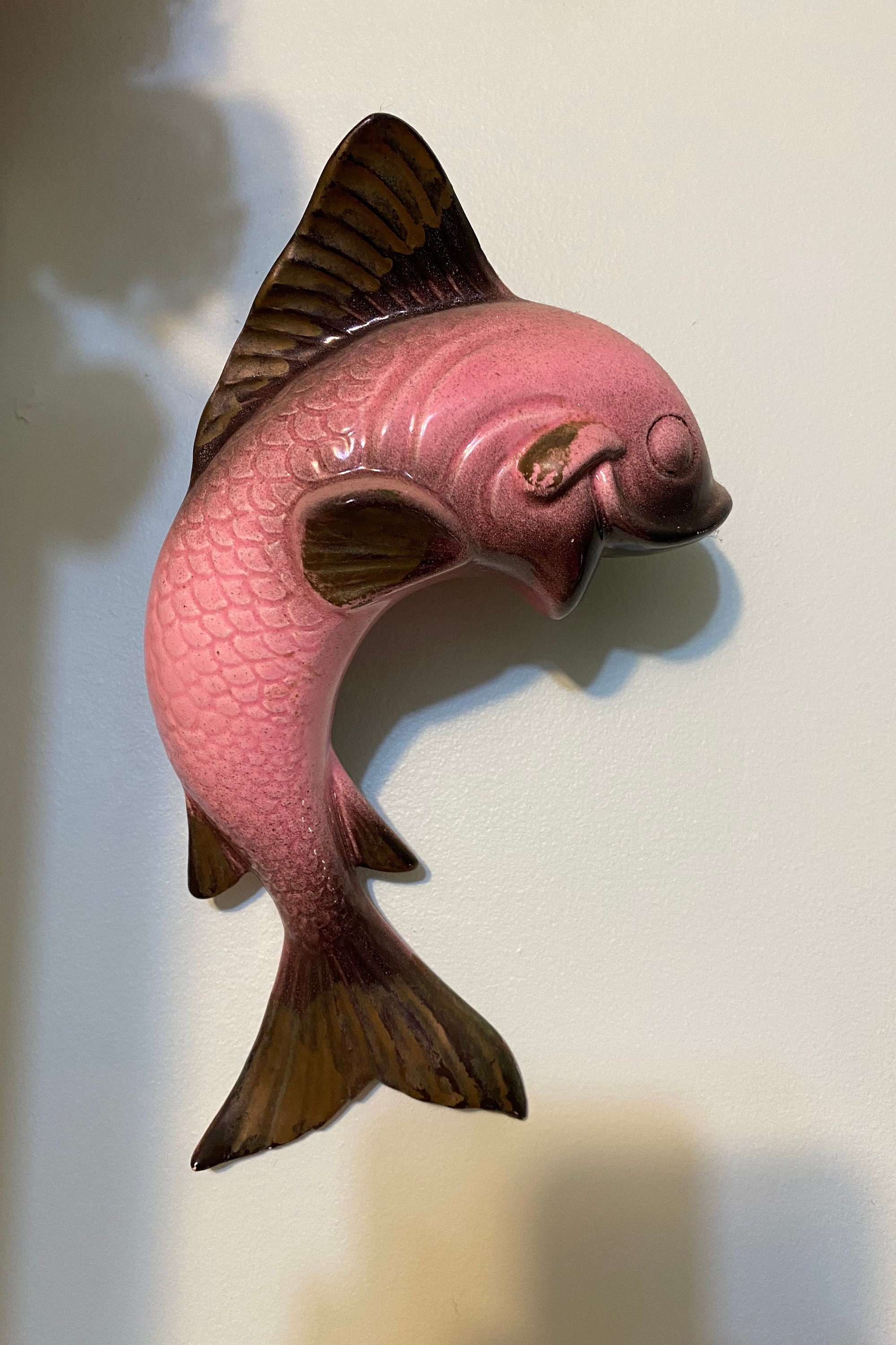 Fish Wall Pocket Vintage MCM Bathroom Decor Ocean Themed Beach - Etsy