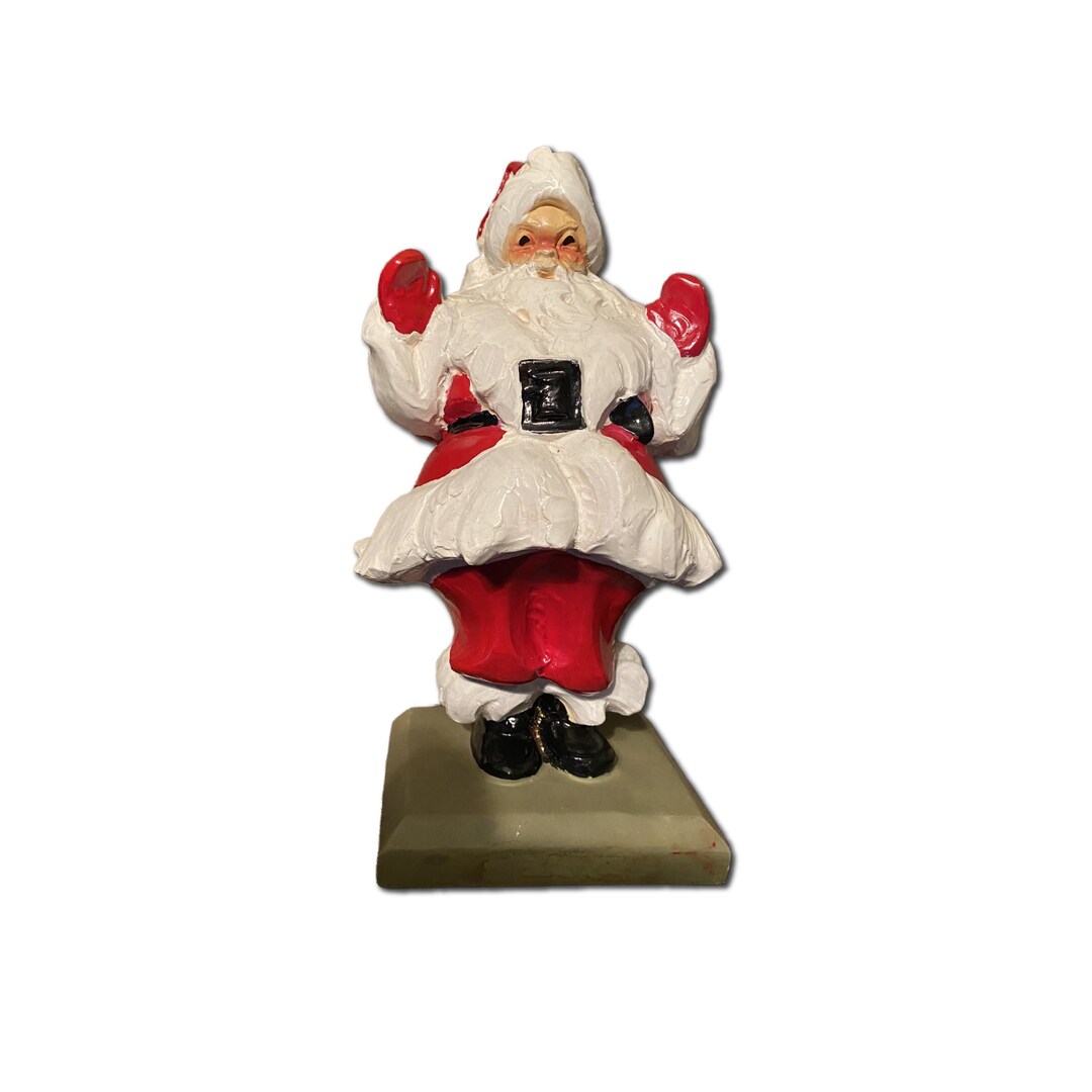 Chalkware Santa Vintage MCM 1940's Statue Figure RARE - Etsy