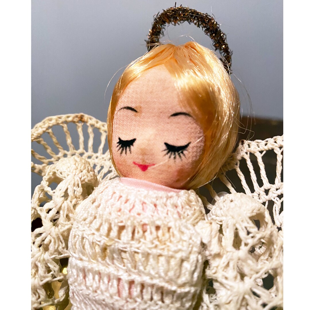 Vintage Angel Tree Topper Made in Japan Bradley Doll Like Angelic Doll ...