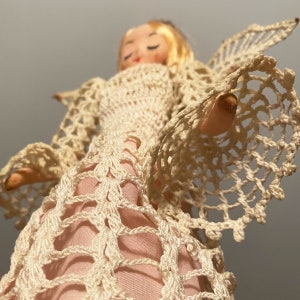 Vintage Angel Tree Topper Made in Japan Bradley Doll Like Angelic Doll ...