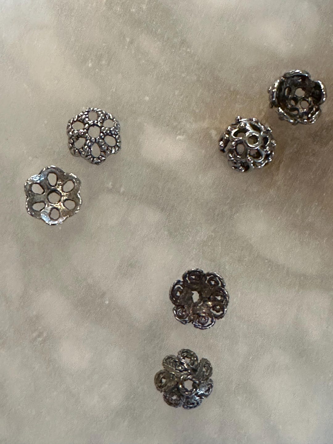 Antique Silver Filigree Dome Bead Caps - 8mm - Etsy