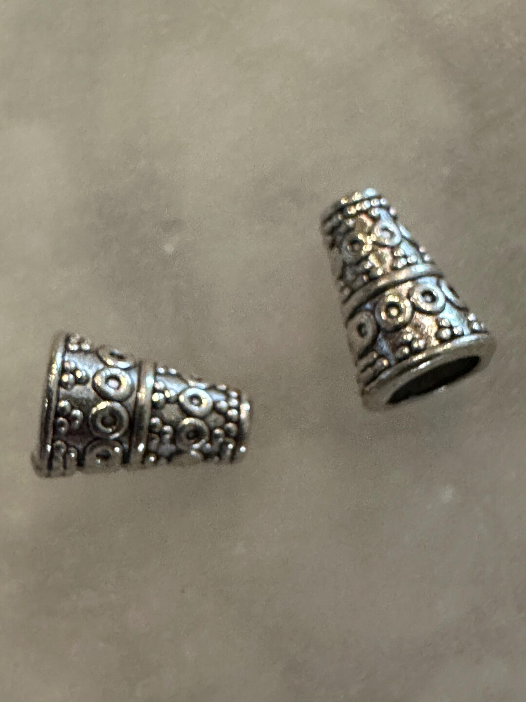 Antique Silver Cone Bead Caps - Etsy