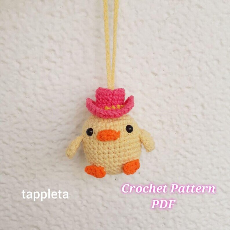 Cowboy Duckling Crochet Pattern Pdf, Amigurumi Baby Duck With Cowgirl ...
