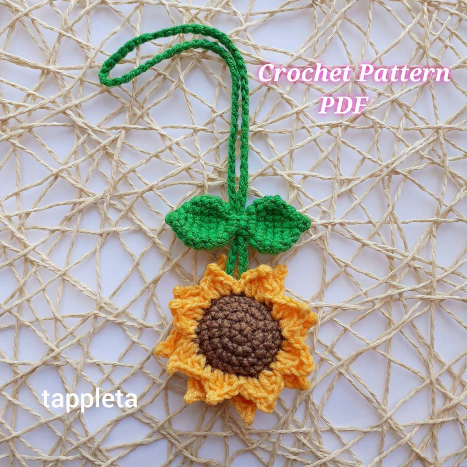 Daisy and Sunflower Charm Crochet Pattern, Crochet Daisy Rear View ...