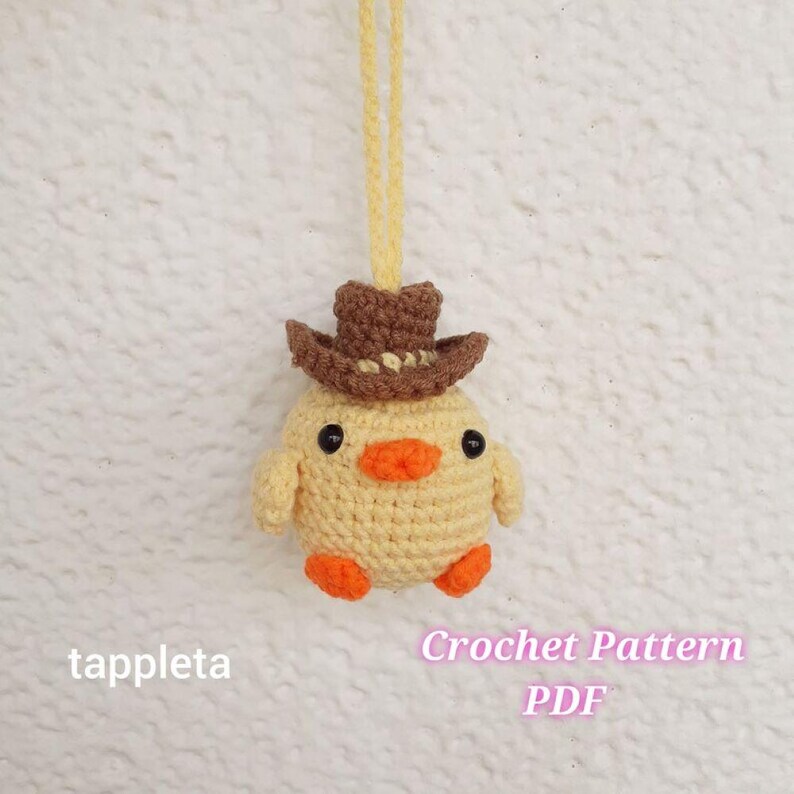Cowboy Duckling Crochet Pattern Pdf, Amigurumi Baby Duck With Cowgirl ...