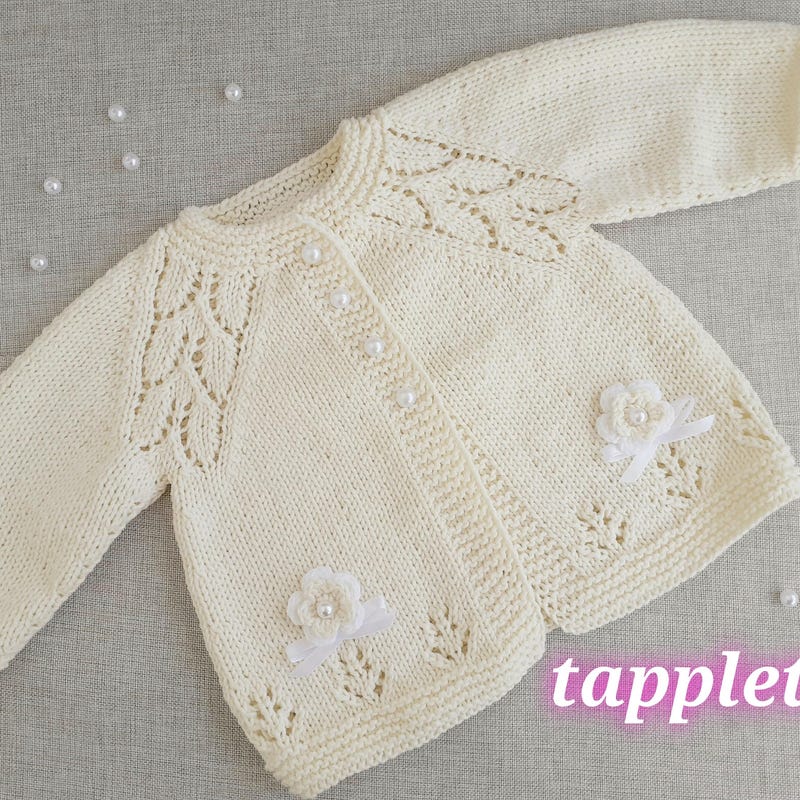 Ivory Flower Girl Cardigan - Etsy UK