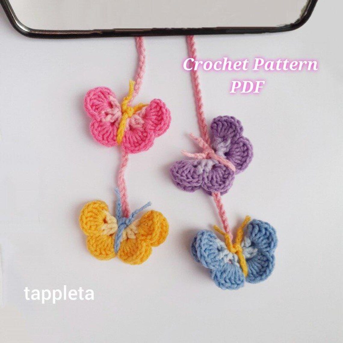 Butterfly Crochet Pattern, Easy Crochet Small Butterflies Aplique ...