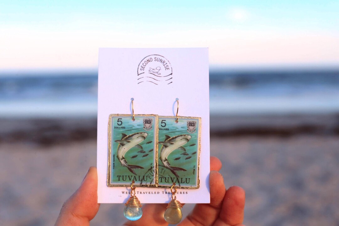 Jaws-inspired Gift, Shark Statement Earrings, 1970s Vintage Tuvalu ...