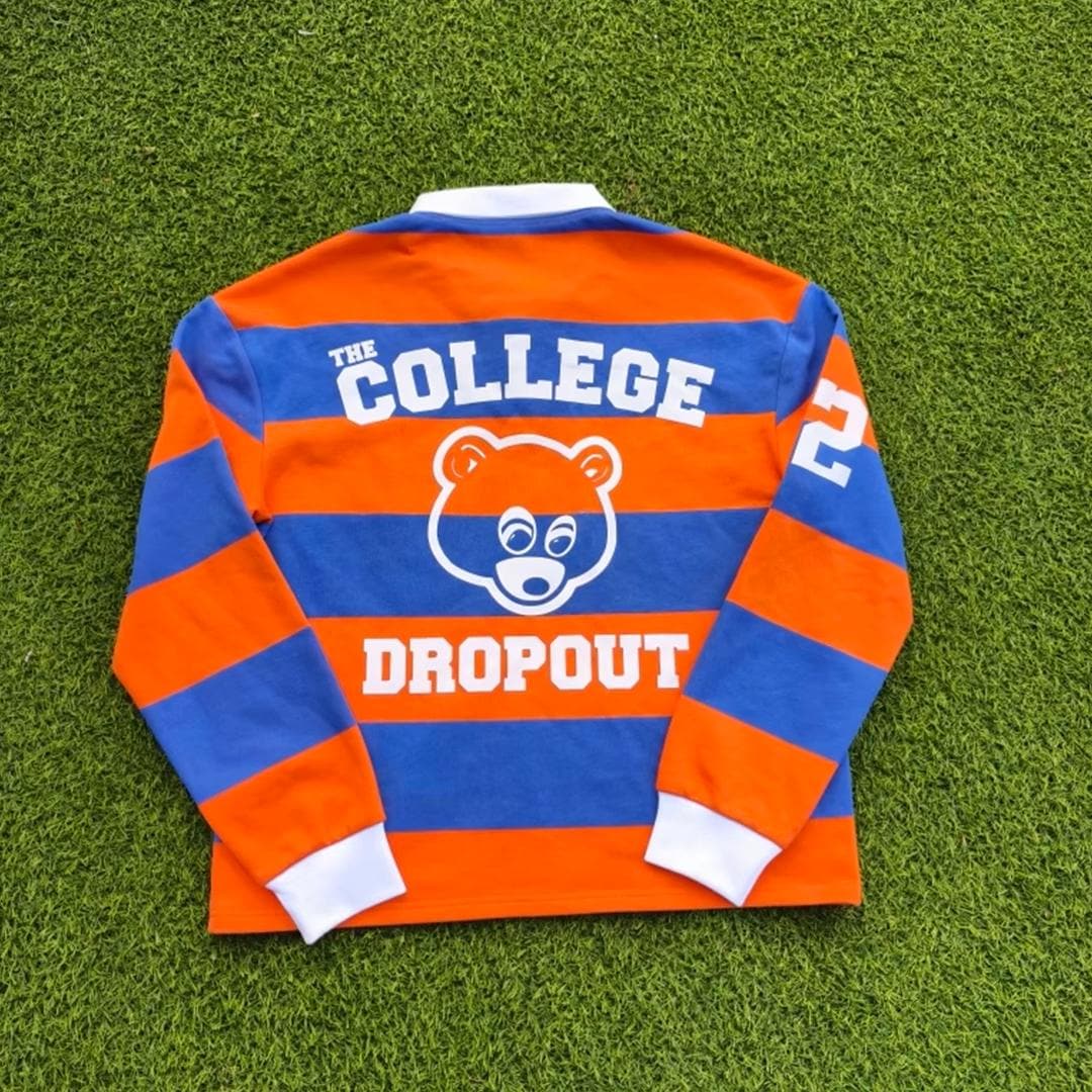 The College Dropout (kanye West) Inspired Orange & Blue Polo Rugby ...