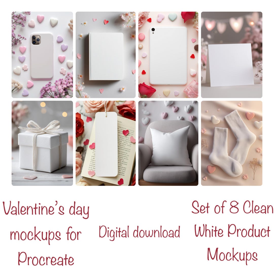 Valentine’s Day Mockup Bundle | Phone Case, Notebook, iPad Case ...