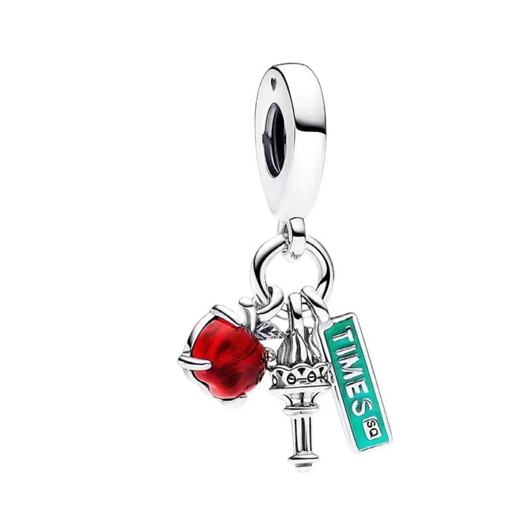 Pandora 925 ALE York Apple. Torch and Road Sign Charm Pendant - Etsy