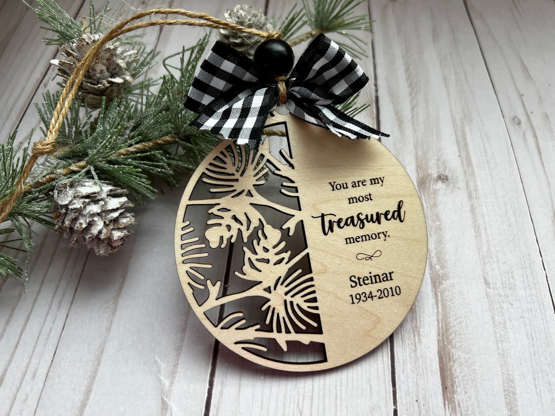 Personalized Memorial Ornament - for Christmas or Keepsake - Laser Cut ...